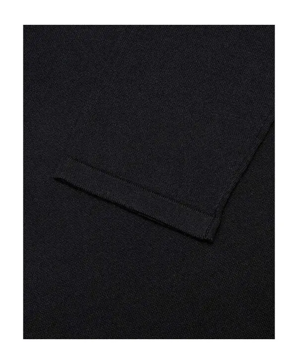 Max Mara Round Neck Long-sleeved Pullover With Curved Hem - Black