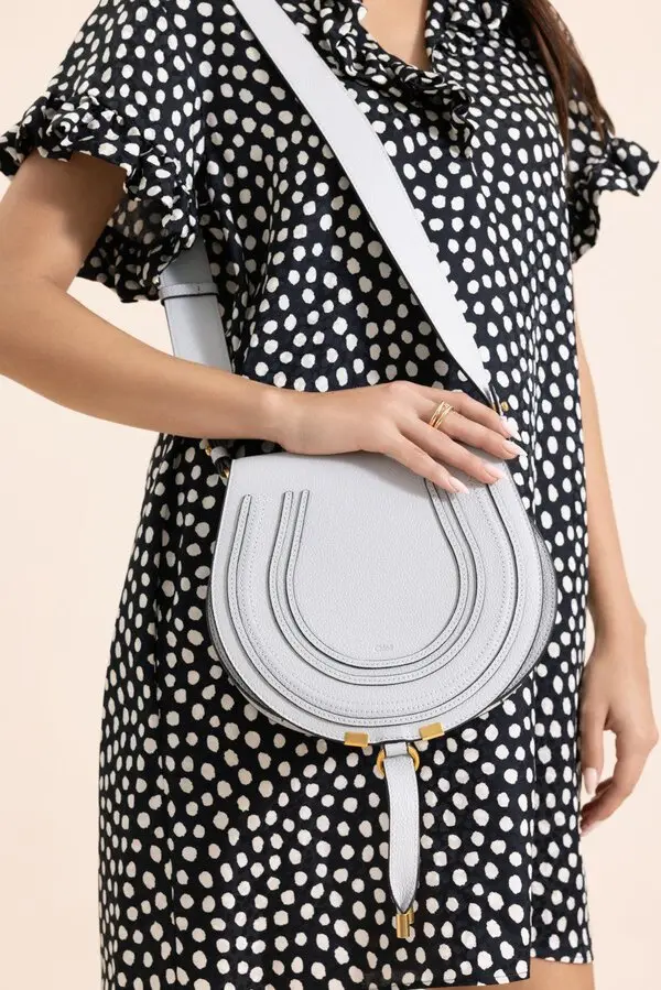 Chloé Marcie Cross Body Bag - White