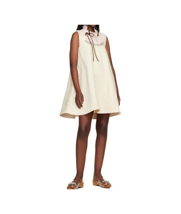 Simone Rocha A-line Mini Dress With Embellishments