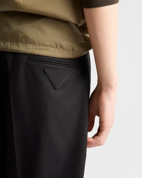 Prada Triangle-patch Shorts - Black