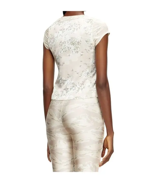 DIESEL® T-afrymy" Floral Lace-up Top