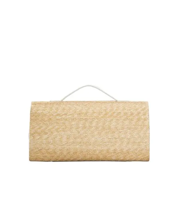 ROGER VIVIER Belle Vivier Clutch In Raffia