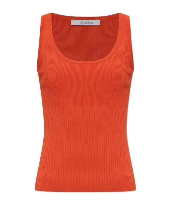 Max Mara Ribbed Tank Top - Coral