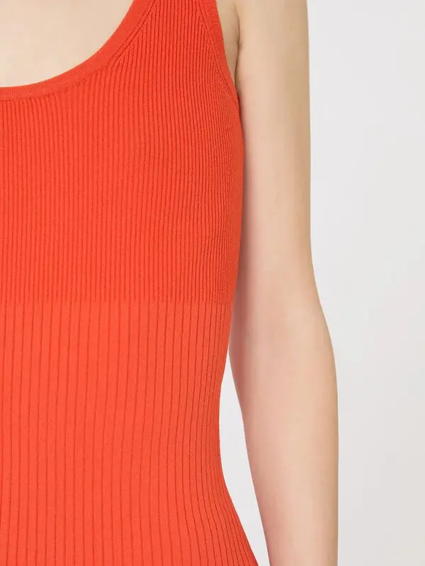 Max Mara Ribbed Tank Top - Coral