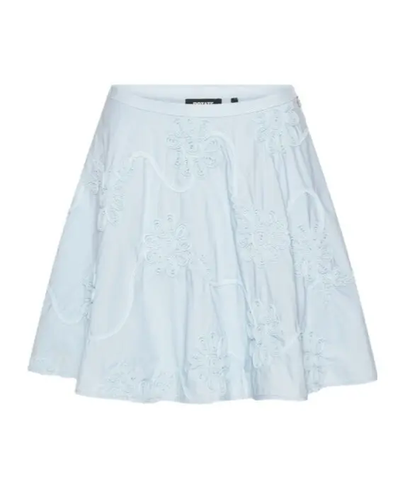 ROTATE BY BIRGER CHRISTENSEN Berty Textured Floral Mini Skirt - Light Blue