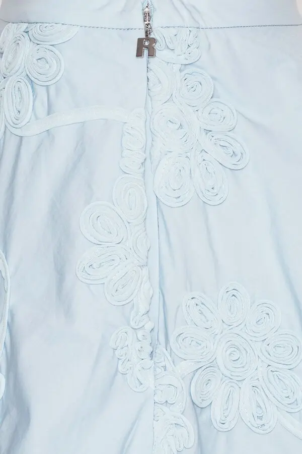ROTATE BY BIRGER CHRISTENSEN Textured Floral Mini Skirt - Light Blue