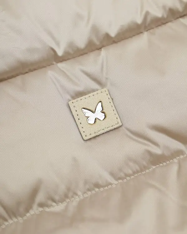 Max Mara Hooded Quilted Down Jacket With Belt - Nude