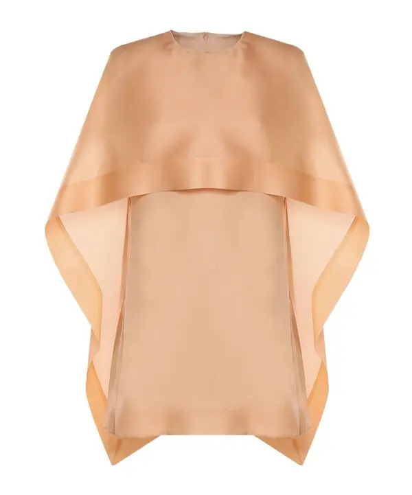 Alberta Ferretti Cape Overlay Dress