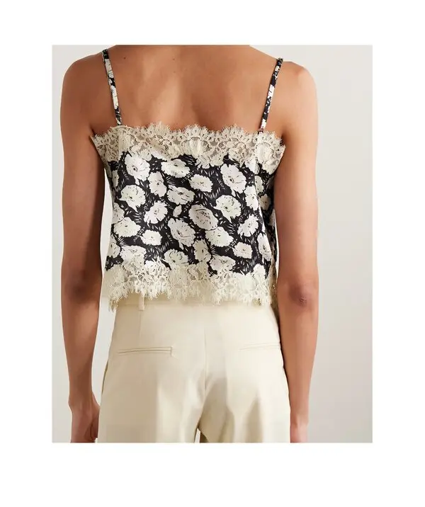 DÔEN Loure Lace-trimmed Floral Camisole