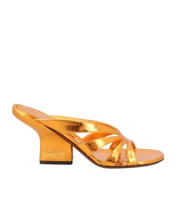 Dries Van Noten Open-toe Sculptural Heel Sandals - Orange