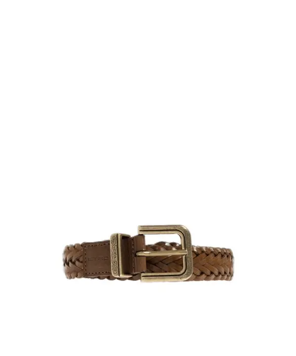 Etro Braided Leather Belt - Brown