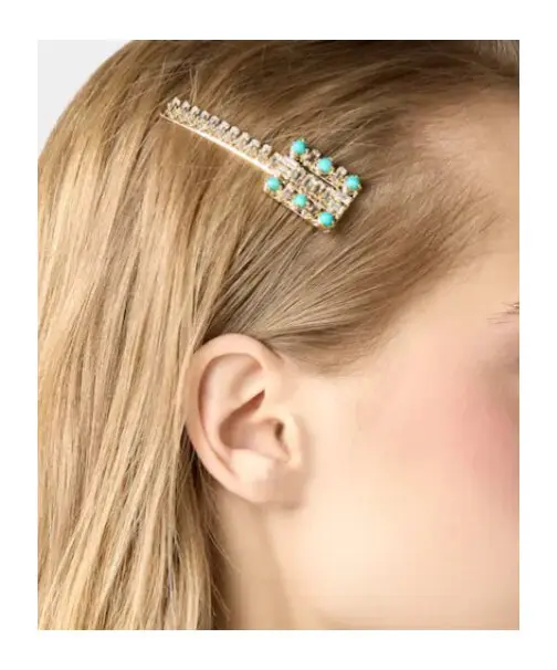 ROGER VIVIER Très Vivier Hair Clip - Gold