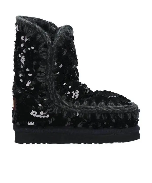 Mou Logo Short Boots - Black