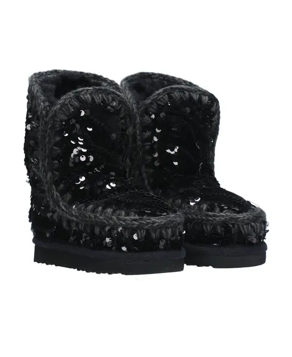 Mou Logo Short Boots - Black
