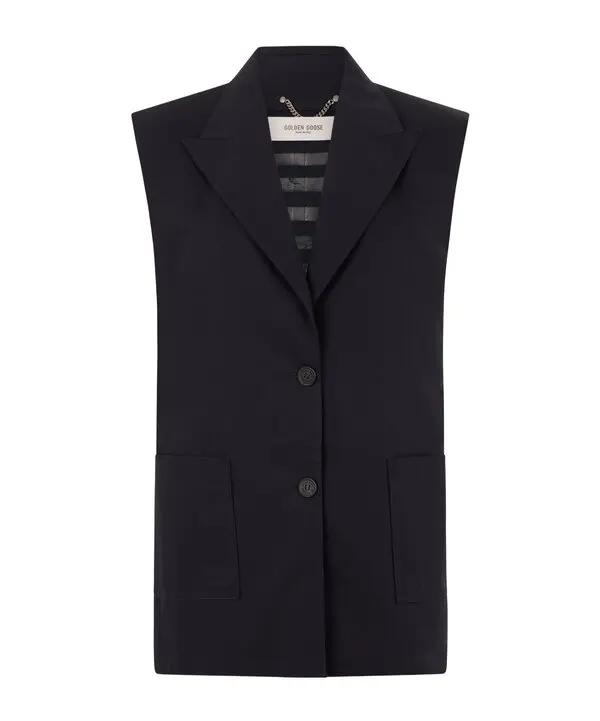 GOLDEN GOOSE Sleeveless Collared Blazer