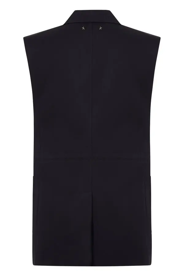 GOLDEN GOOSE Sleeveless Collared Blazer