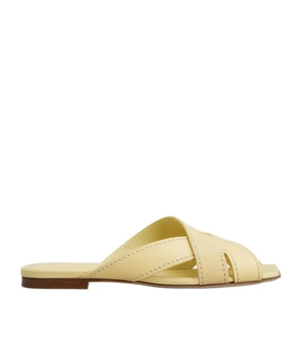 TOD'S Square Toe Open Flat Slippers