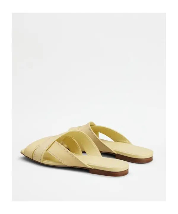 TOD'S Square Toe Open Flat Slippers