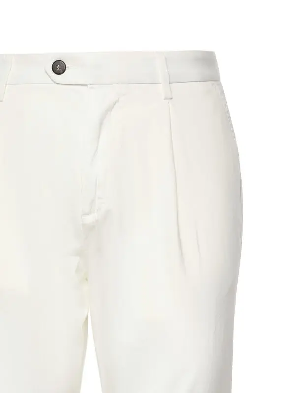 Eleventy Regular-fit Creased Trousers - White