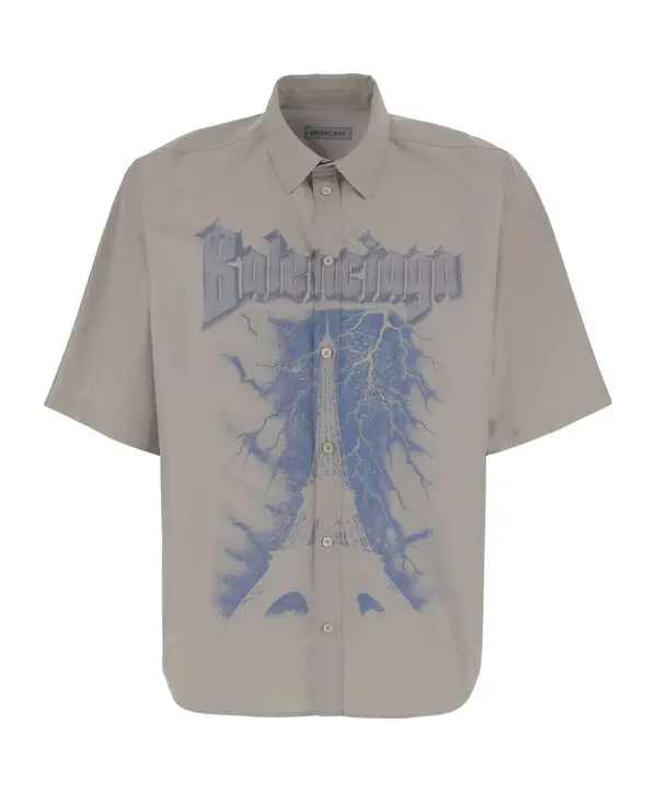 Balenciaga Logo Printed Short-sleeved Shirt