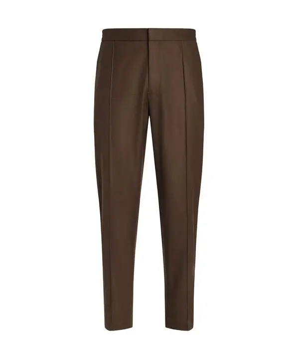 Zegna Pleated Wool-blend Trousers