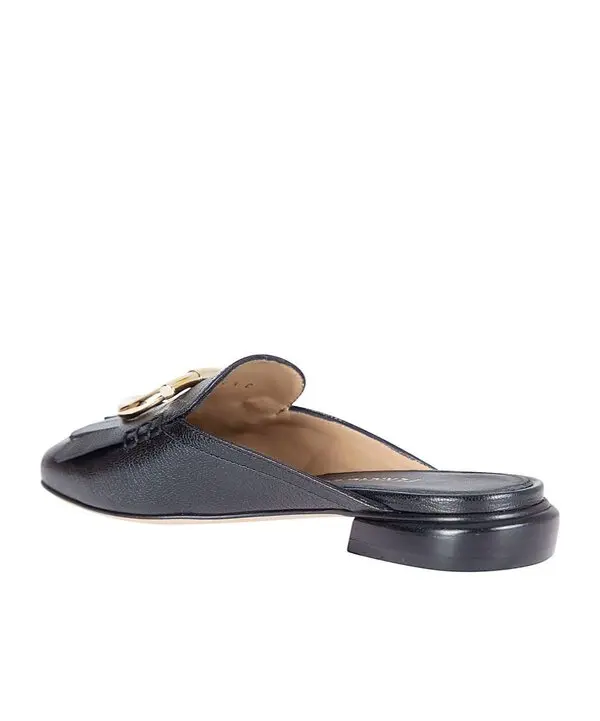 FERRAGAMO Gancini Fringed Mules