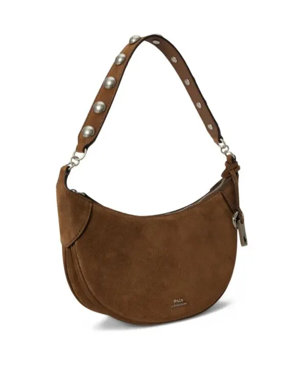Polo Ralph Lauren Suede Shoulder Bag With Stud Detailing