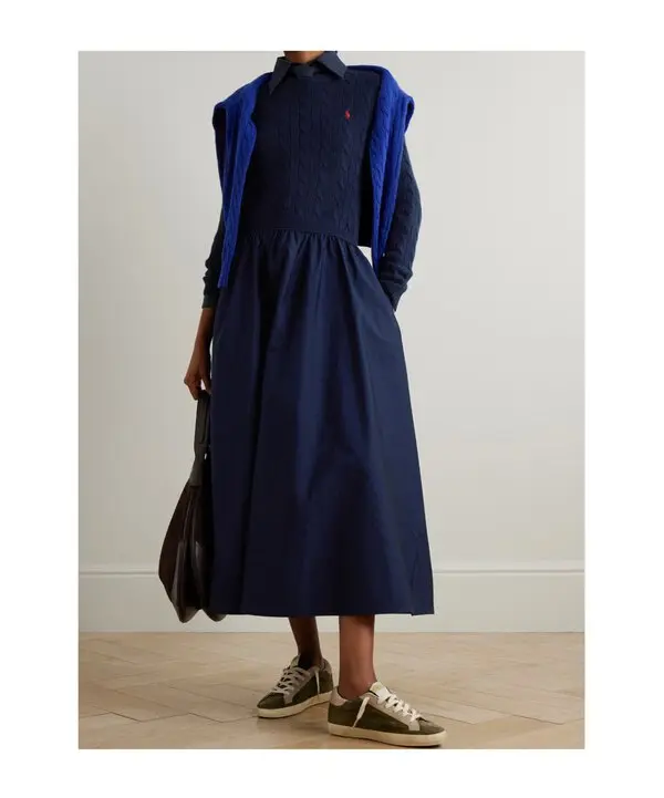 Polo Ralph Lauren Cable-knit Flared Dress