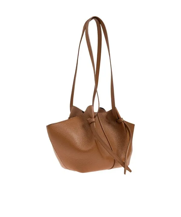 Yuzefi Double Handle Shoulder Bag - Brown