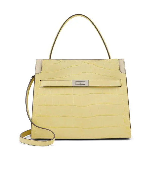 Tory Burch Lee Radziwill Top Handle Tote Bag - Yellow
