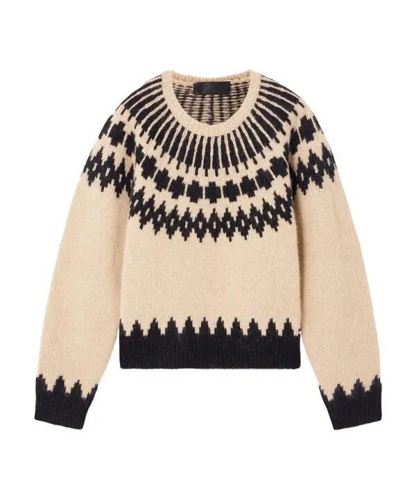 NILI LOTAN Alena Fair Isle Alpaca-blend Sweater