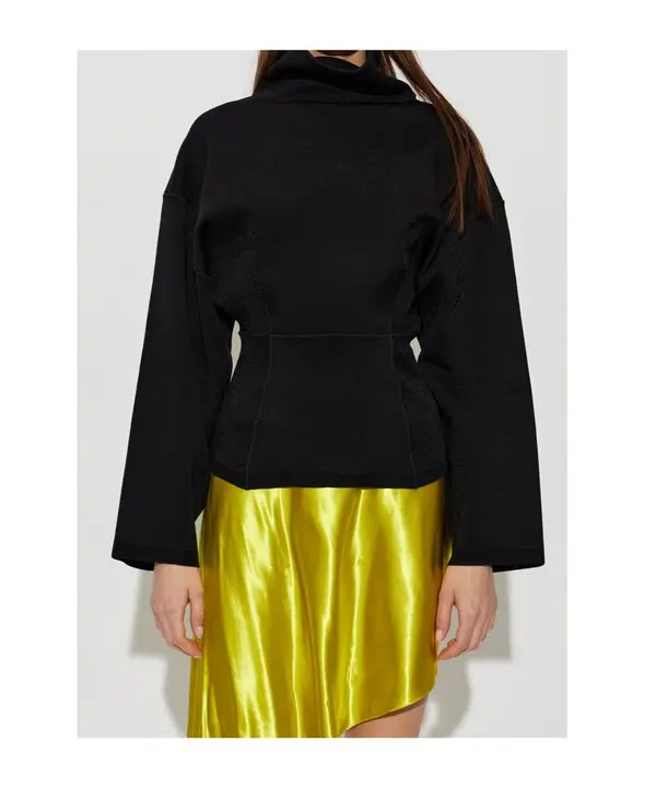 Alaïa High Neck Wide Sleeve Jumper