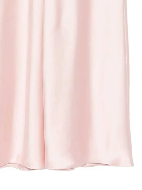 Norma Kamali Satin-finish Wide-leg Trousers - Pink