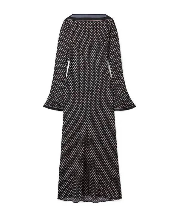 DÔEN Davina Paisley-print Silk-blend Twill Midi Dress - Multicolor