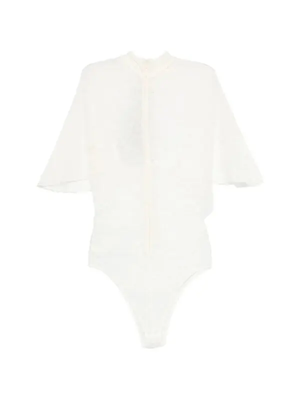 David Koma Short-sleeved Lace Bodysuit