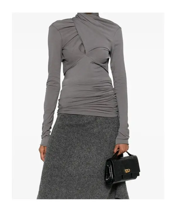ENTIRE STUDIOS Draped Long-sleeve Top