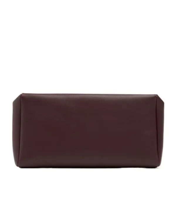 THE ROW Squa Compact Silk Leather Clutch - Red