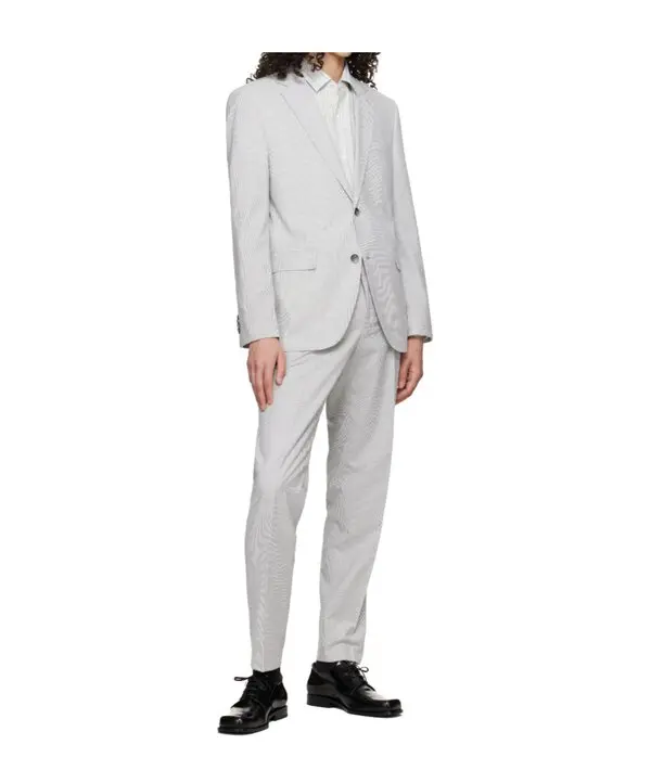 Hugo Boss Single-breasted Two-piece Suit - Light Gray