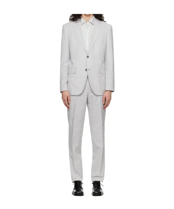 Hugo Boss Single-breasted Two-piece Suit - Light Grey