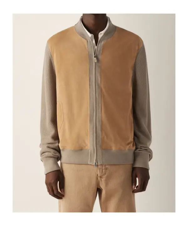 Zegna Panelled Bomber Jacket