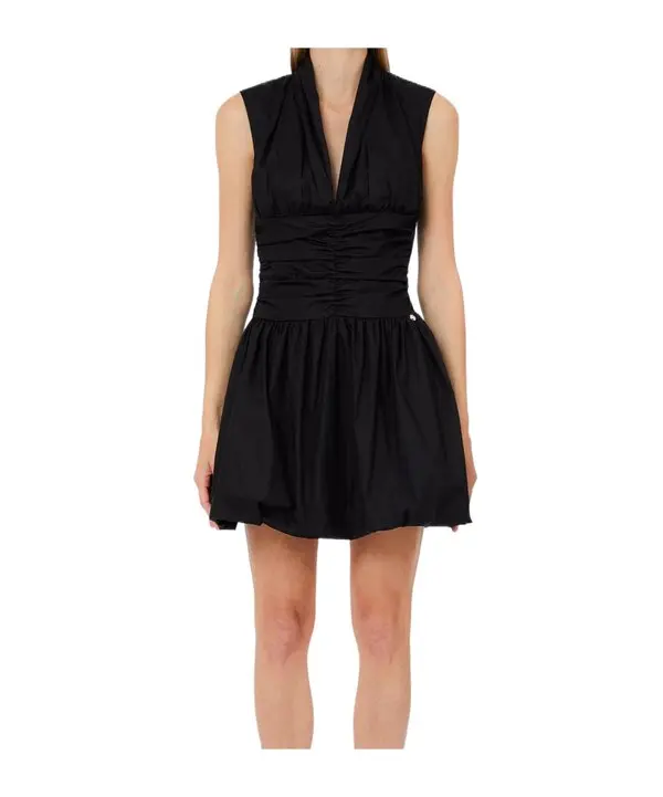 Liu Jo Sleeveless V-neck Cut-out Detail Mini Dress