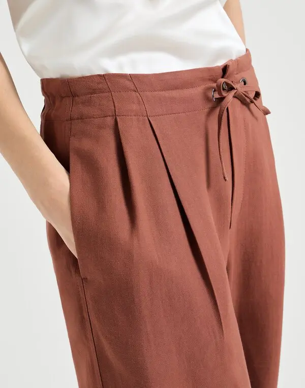 Brunello Cucinelli Drawstring Tailored Trousers - Brown