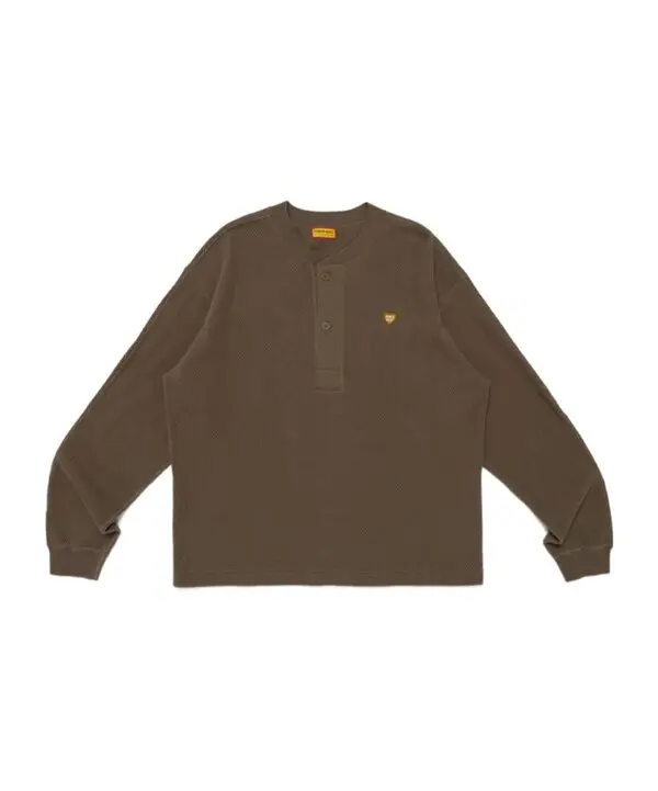 HUMAN MADE Waffle-knit Henley Top