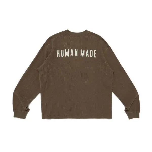 HUMAN MADE Waffle-knit Henley Top