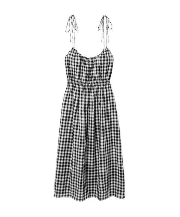 DÔEN Leslie Tie-front Dress - Black