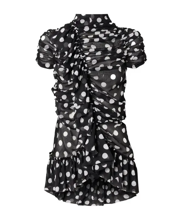 Dries Van Noten Polka Dot Ruffled Shirt