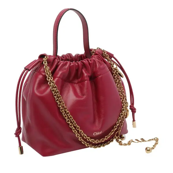 Chloé Mini Logo-detail Shoulder Bag - Red