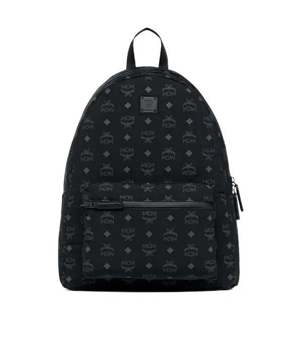 Mcm Stark Monogram Packable Backpack - Black