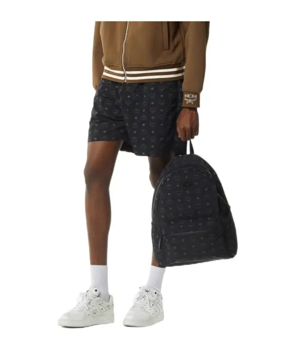 Mcm Stark Monogram Packable Backpack - Black