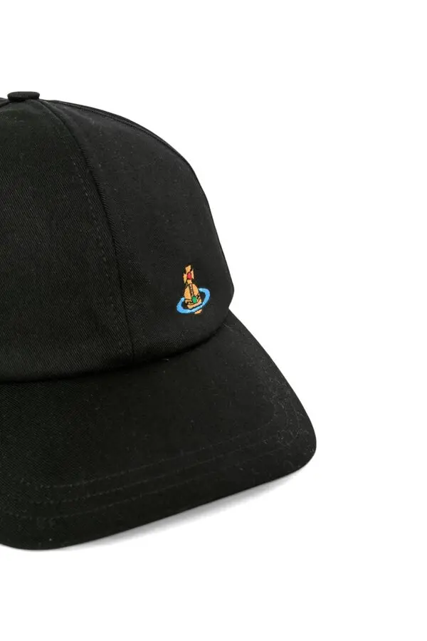 VIVIENNE WESTWOOD Embroidered Logo Baseball Cap - Black